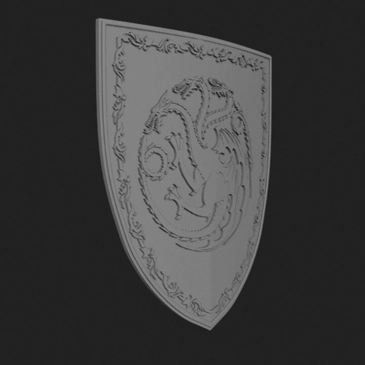 3D Printable Targaryen shield - Daemon Targaryen shield by PhantomDancer