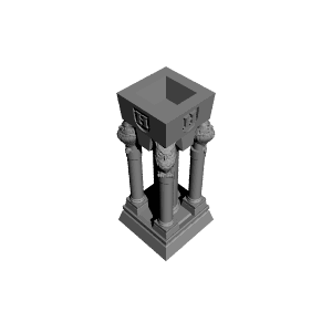 3D Printable Castle owl brazier by Marián Corvis Kronauer