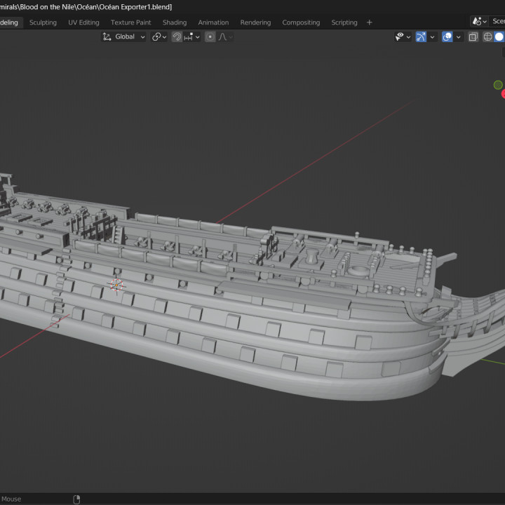 3D Printable French Océan-class 1st rate (118 guns), 1788-1882 ...