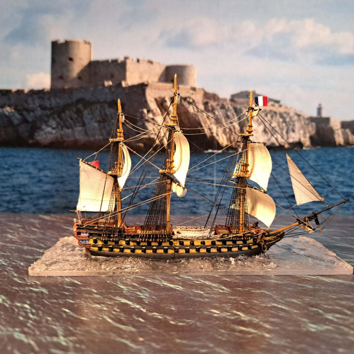 3D Printable FR Tonnant & Bucentaure-class 3rd rates (3-PACK), (84 guns ...