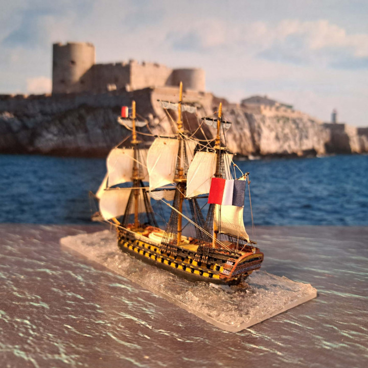 3D Printable FR Tonnant & Bucentaure-class 3rd rates (3-PACK), (84 guns ...