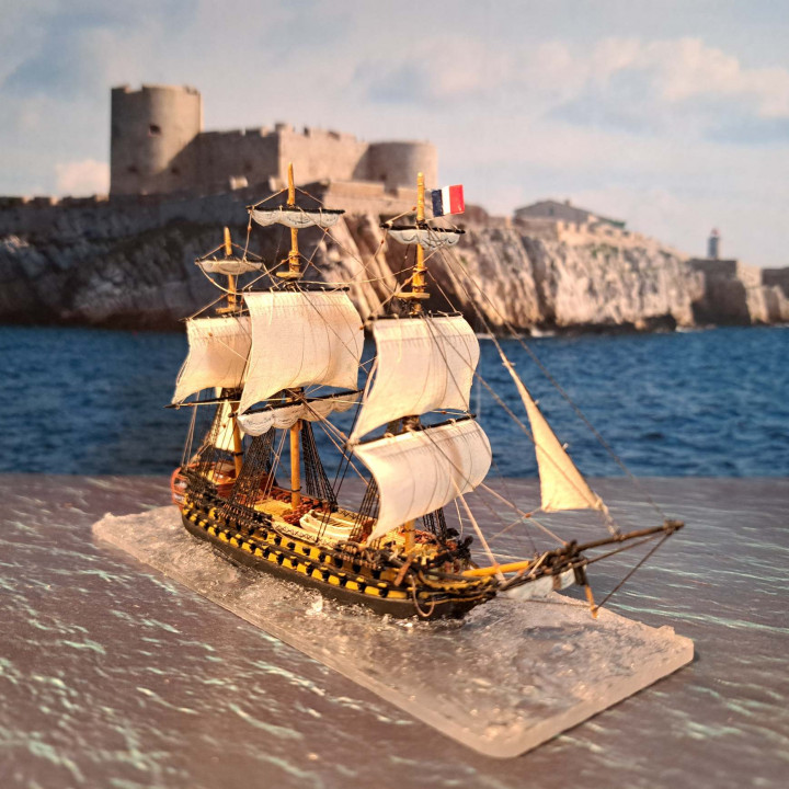 3D Printable FR Tonnant & Bucentaure-class 3rd rates (3-PACK), (84 guns ...