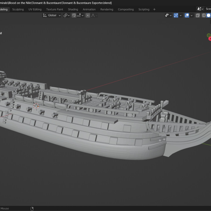3D Printable FR Tonnant & Bucentaure-class 3rd rates (3-PACK), (84 guns ...
