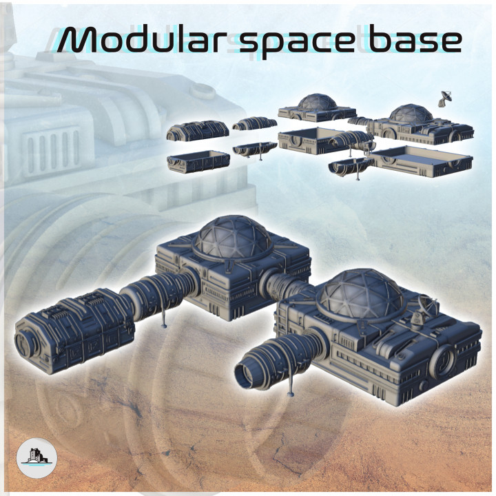 3D Printable Modular space base with domed living quarters (1) - Future ...