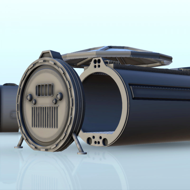 3D Printable Modular space base with corridor and dome (2) - Future Sci ...