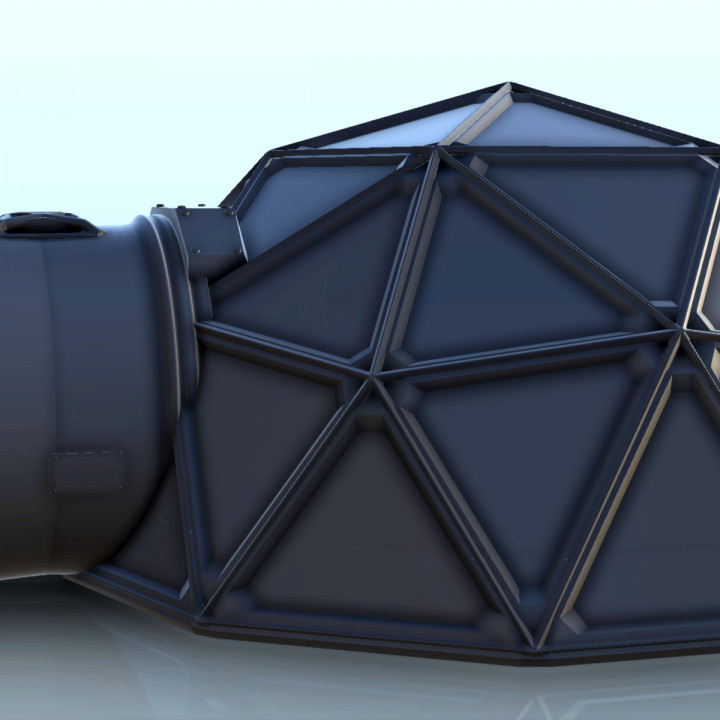 3D Printable Modular space base with corridor and dome (2) - Future Sci ...