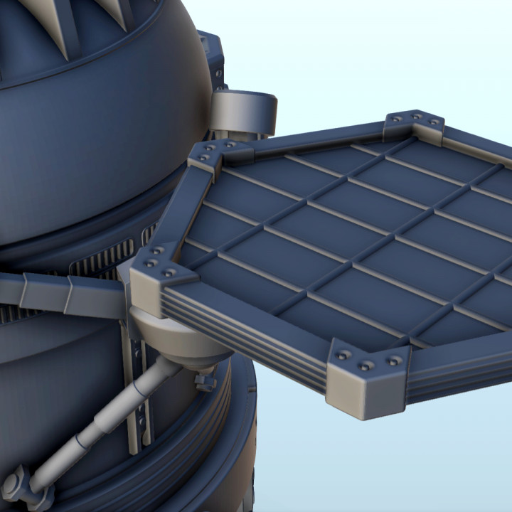 3D Printable Large space lander with antenna and access ladder (4 ...