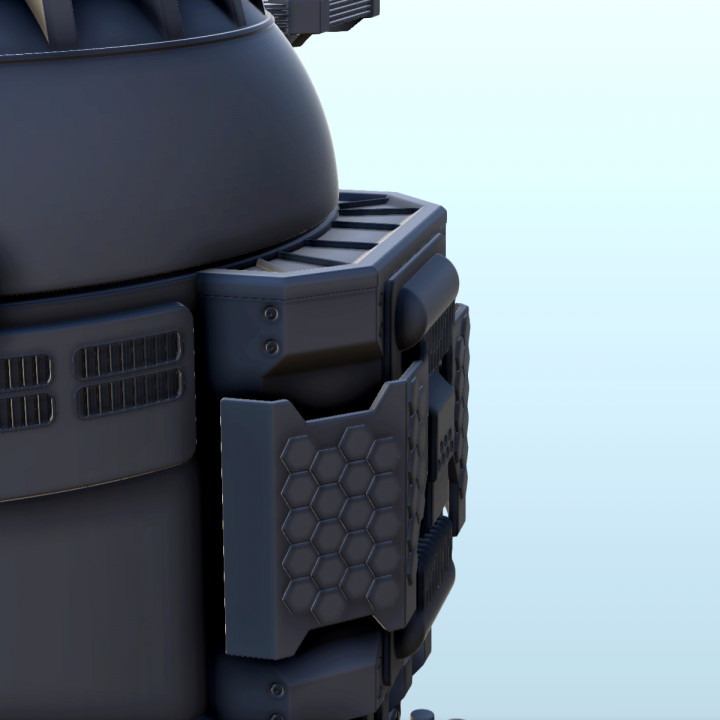 3D Printable Large space lander with antenna and access ladder (4 ...