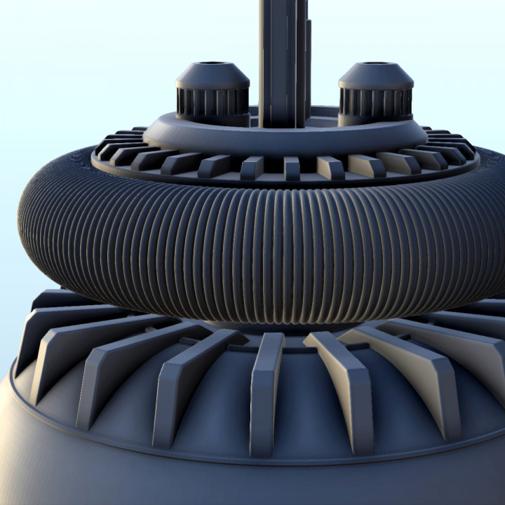 3D Printable Large space lander with antenna and access ladder (4 ...