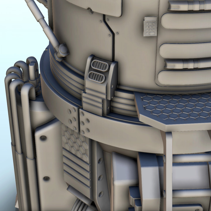 3D Printable Large space lander with antenna and access ladder (4 ...