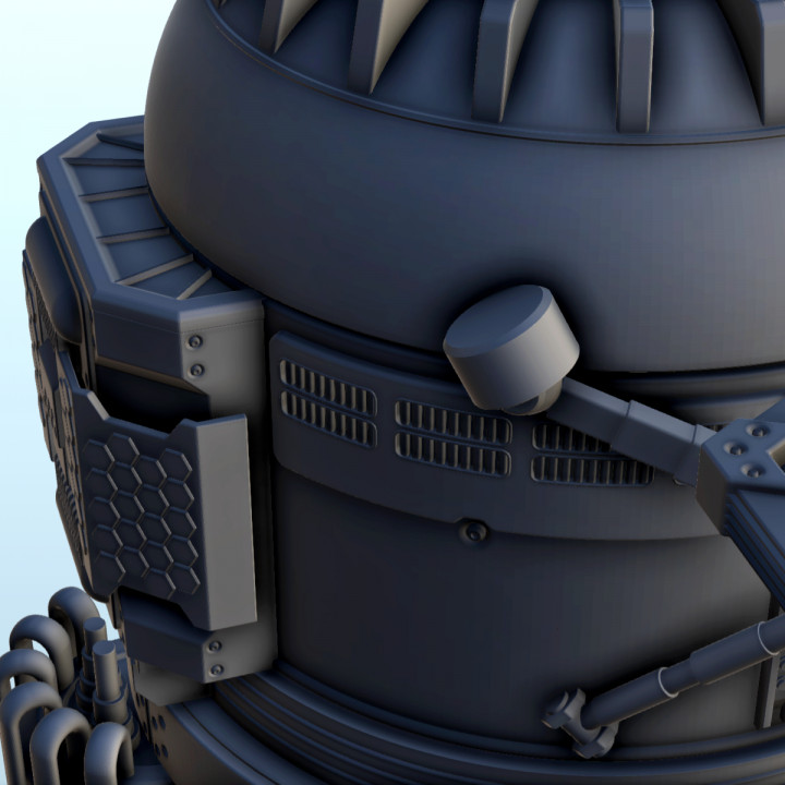 3D Printable Large space lander with antenna and access ladder (4 ...