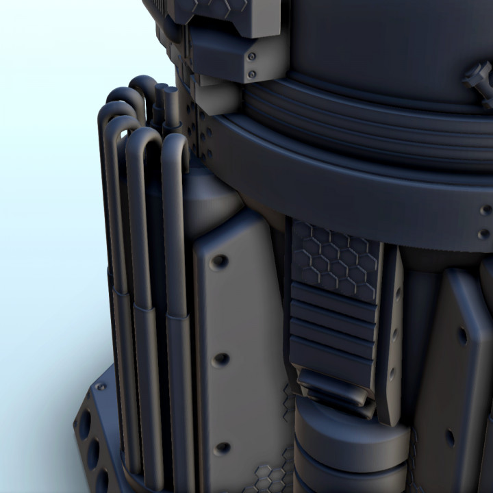 3D Printable Large space lander with antenna and access ladder (4 ...