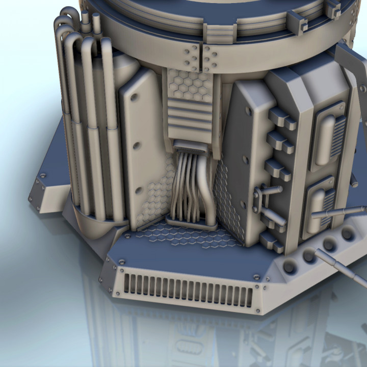 3D Printable Large space lander with antenna and access ladder (4 ...