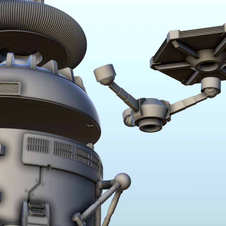 3D Printable Large space lander with antenna and access ladder (4 ...