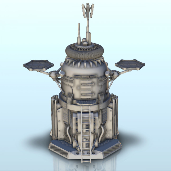 3D Printable Large space lander with antenna and access ladder (4 ...