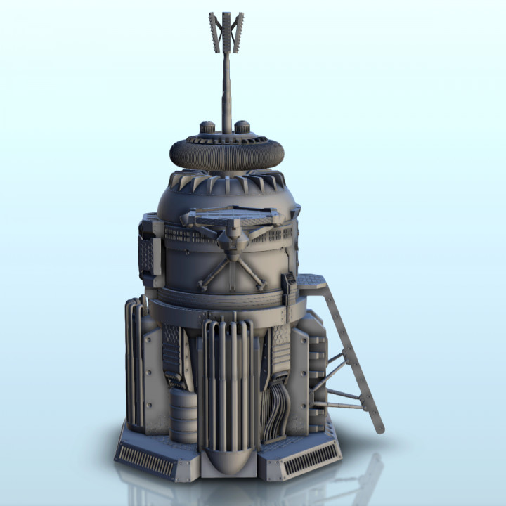 3D Printable Large space lander with antenna and access ladder (4 ...