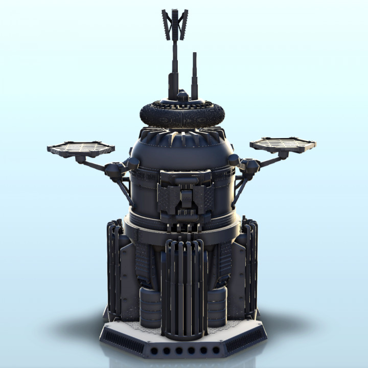 3D Printable Large space lander with antenna and access ladder (4 ...