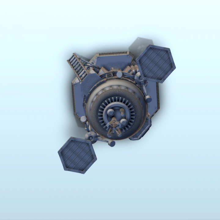 3D Printable Large space lander with antenna and access ladder (4 ...