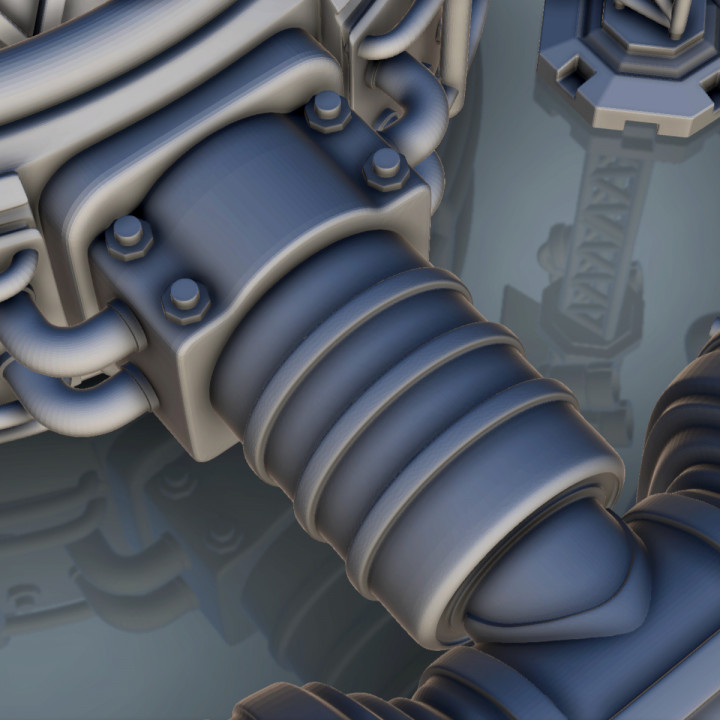 3D Printable Circular base with tanks, antennas and dome (6) - Future ...