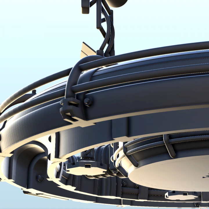 3D Printable Circular base with tanks, antennas and dome (6) - Future ...
