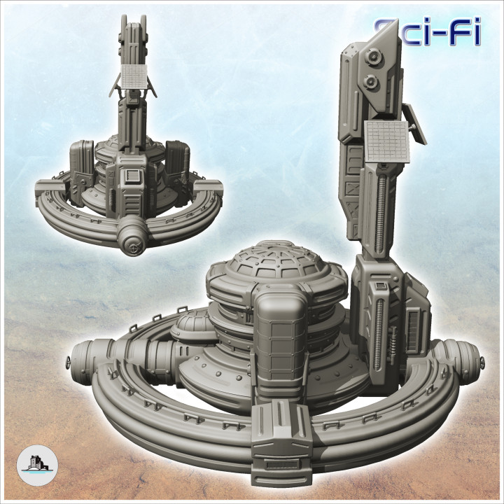 Download Large circular base with tower and dome (12) - Future Sci-Fi ...