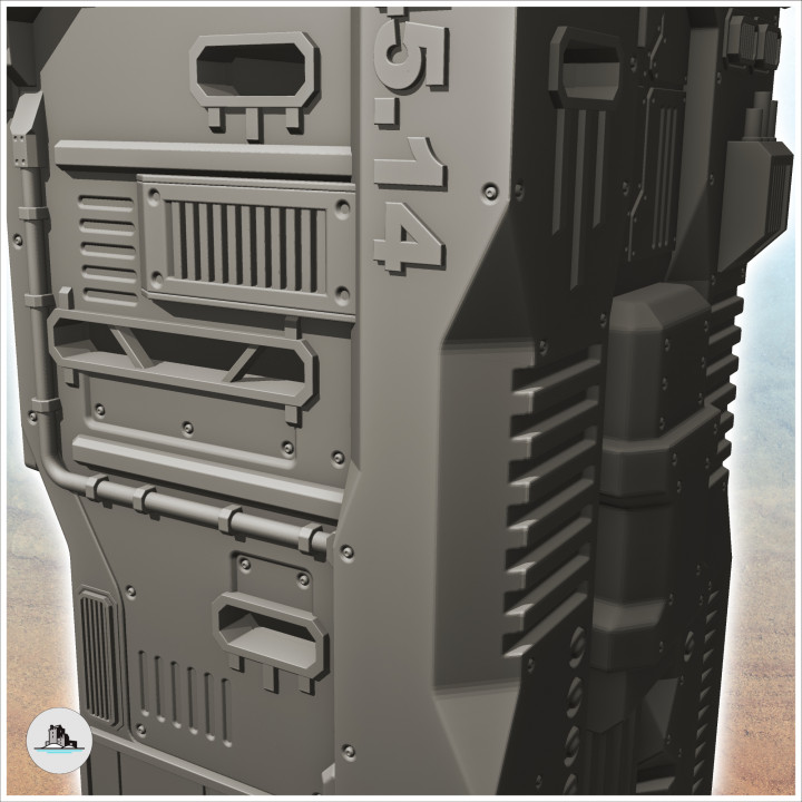 3D Printable Space control tower with landing platform (13) - Future ...