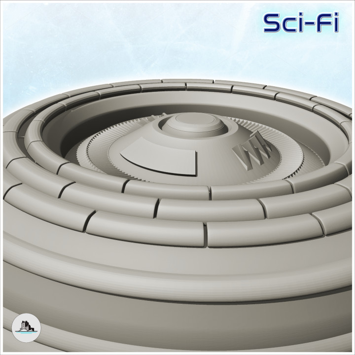 3D Printable Energy sensor on rock (18) - Future Sci-Fi SF Infinity Terrain Tabletop Scifi by ...