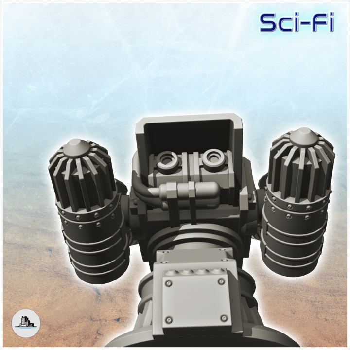 3D Printable Swivel firing platform with double cannons (4) - Future ...