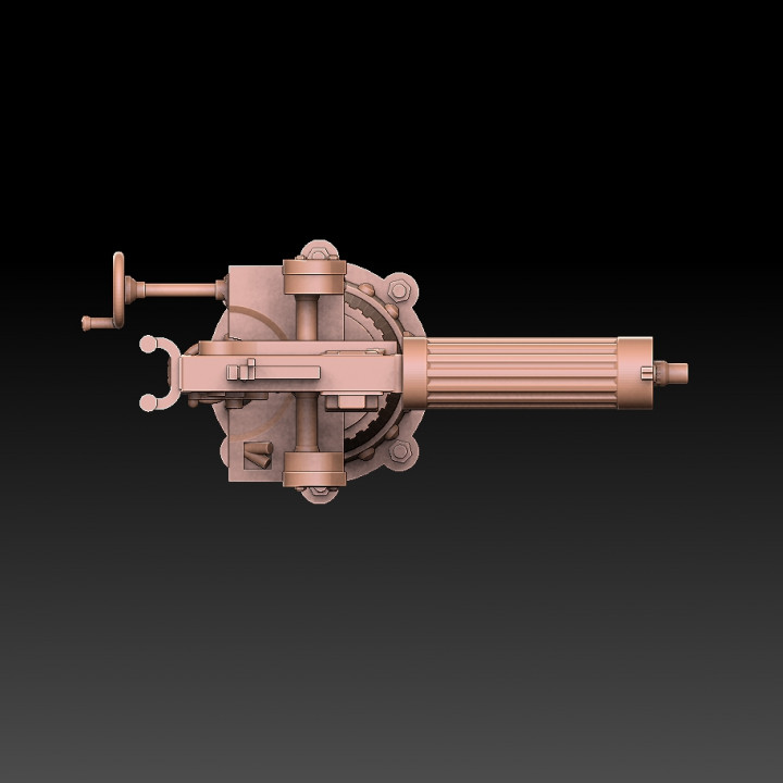 3D Printable Navy Maxim Gun by Sharedog Miniatures