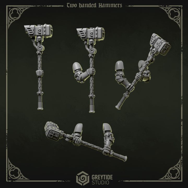 3D Printable Two Handed Hammers EP by GreyTide Studio