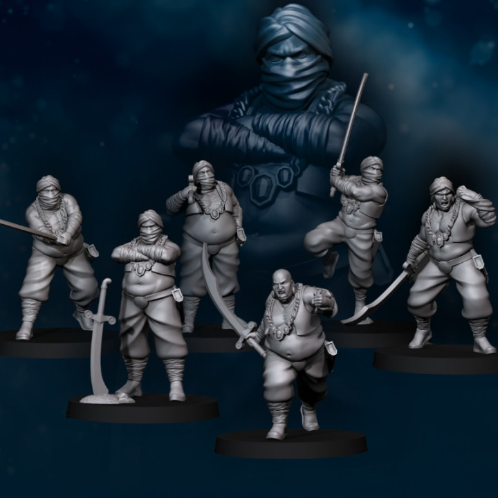 3D Printable 6x Merchant Guard | Snake Army | Fantasy by Davale Games