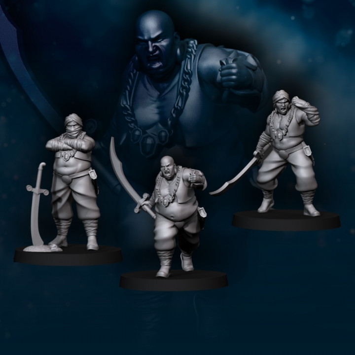 3D Printable 6x Merchant Guard | Snake Army | Fantasy by Davale Games
