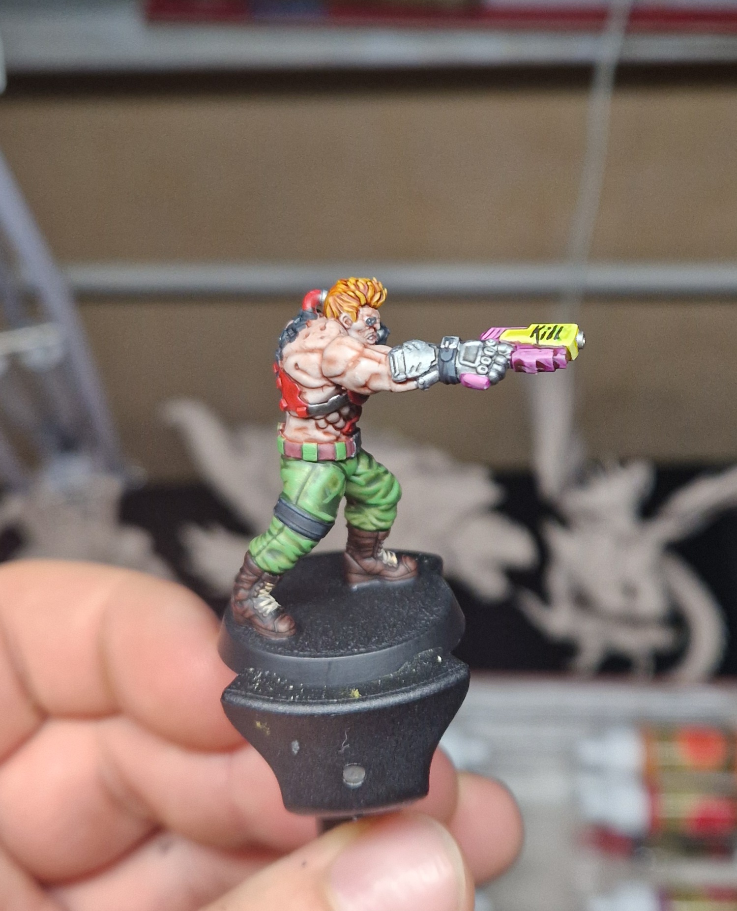 3D Printable CHUCKLE NORRIS PSYCHO EX SUPER SOLDIER by PAPSIKELS MINIATURES