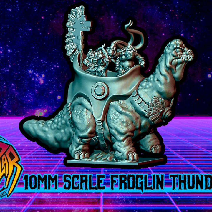 3D Printable Froglin Thunderdon Battlebeast (10mm scale) by Red Nebular