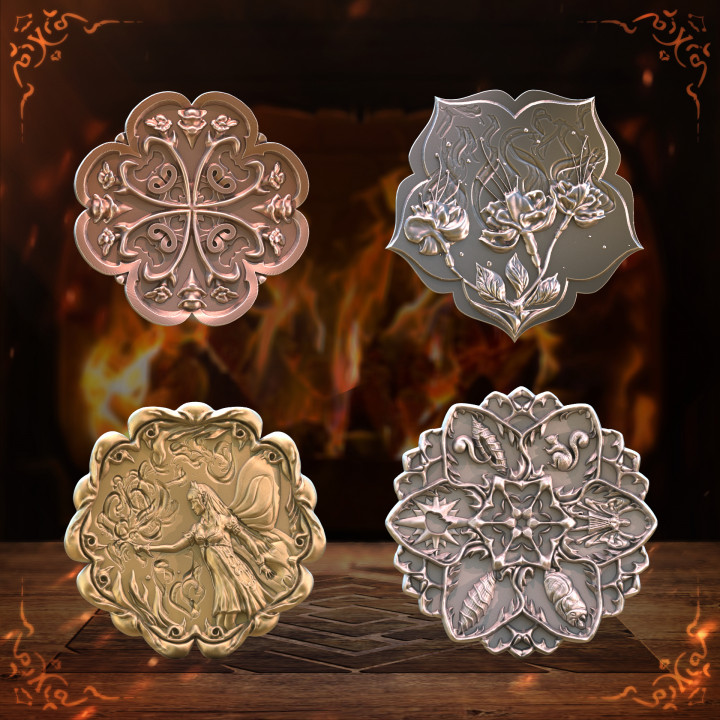 3D Printable Fae coin set by Unchained Games