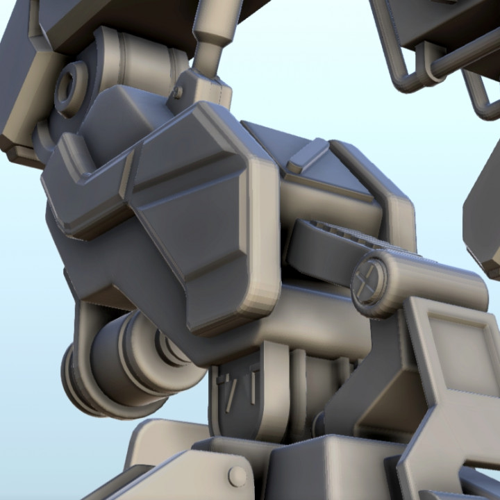 3D Printable Sihbris combat robot (4) - BattleTech MechWarrior Scifi ...