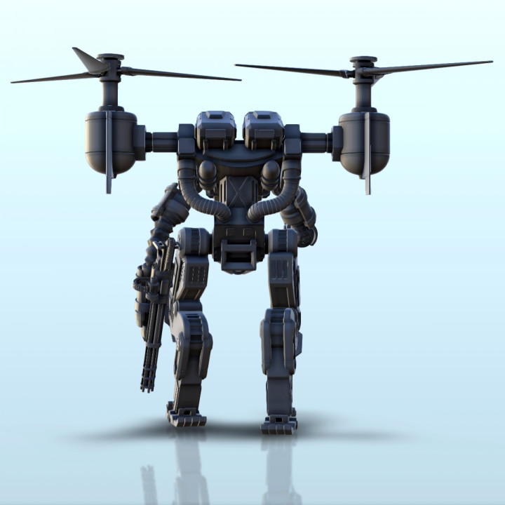 3D Printable Ihris combat robot (6) - BattleTech MechWarrior Scifi ...