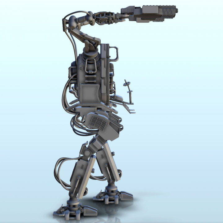 3D Printable Exoskeleton with double-guns (10) - BattleTech MechWarrior ...