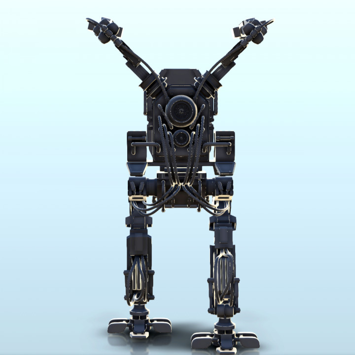 3D Printable Exoskeleton with double-guns (10) - BattleTech MechWarrior ...