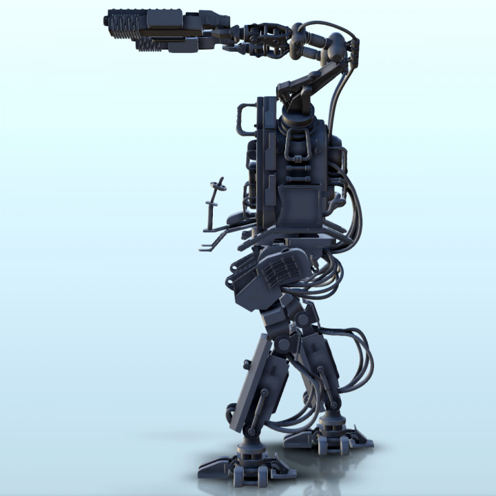 3D Printable Exoskeleton with double-guns (10) - BattleTech MechWarrior ...