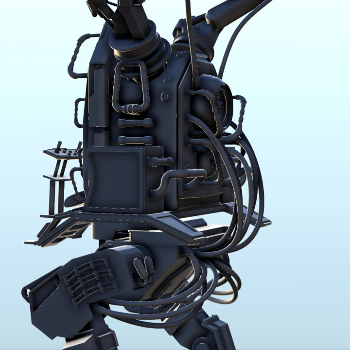 3D Printable Exoskeleton with double-guns (10) - BattleTech MechWarrior ...