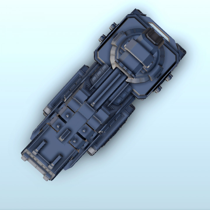 3D Printable Sci-Fi truck with tracks and laser turret (13 ...