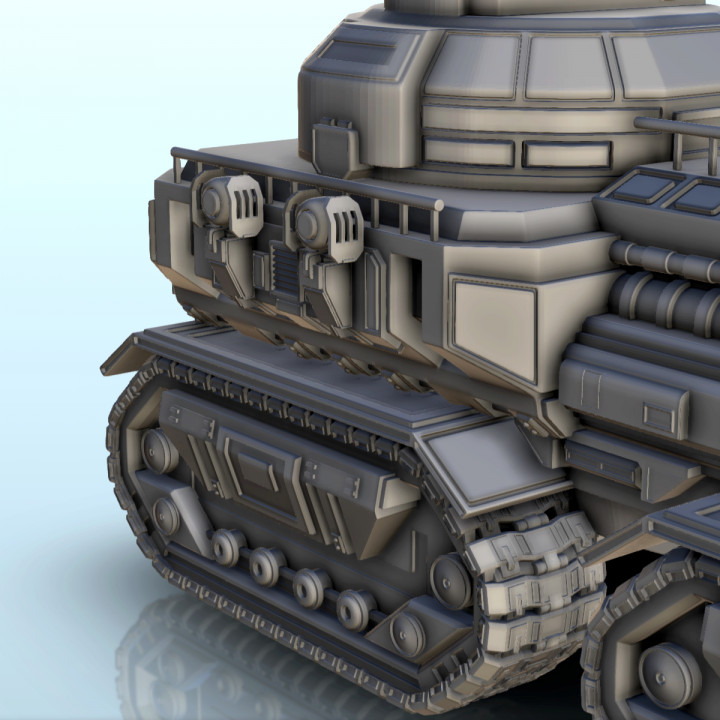 3D Printable Sci-Fi truck with tracks and laser turret (13 ...