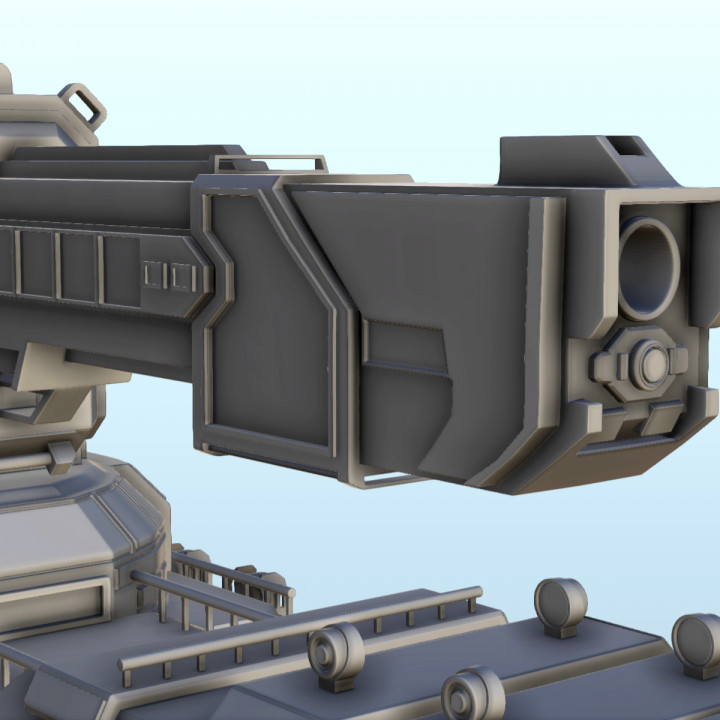 3D Printable Sci-Fi truck with tracks and laser turret (13 ...