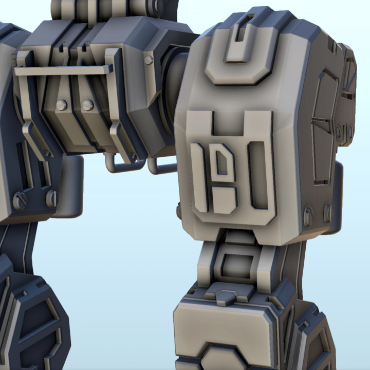 3D Printable Phodall combat robot (17) - BattleTech MechWarrior Scifi ...