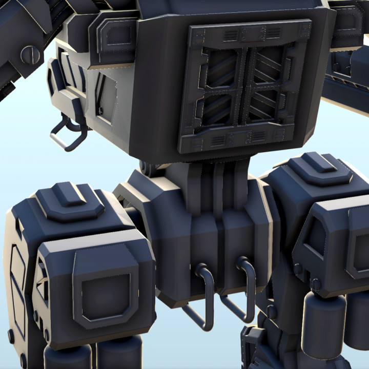 3D Printable Phodall combat robot (17) - BattleTech MechWarrior Scifi ...