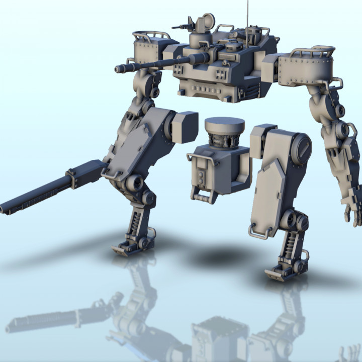 3D Printable Phinir combat robot (20) - BattleTech MechWarrior Scifi ...