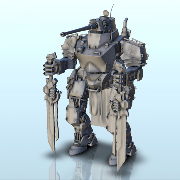 3D Printable Zyxsin combat robot (22) - BattleTech MechWarrior Scifi ...
