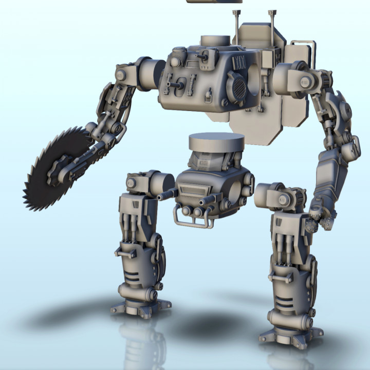 3D Printable Zihaldin combat robot (23) - BattleTech MechWarrior Scifi ...