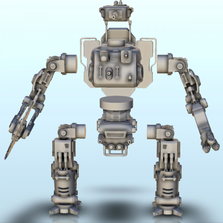 3D Printable Zihaldin combat robot (23) - BattleTech MechWarrior Scifi ...